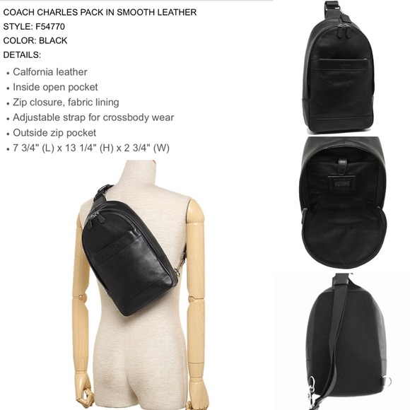 Coach | Bags | Coach Charles Pack In Smooth Leather | Poshmark